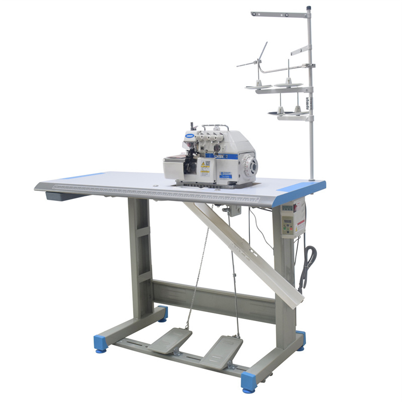 DS-747D Industrial Overlock Sewing Machine 4 Thread for Towel Sleeve ...