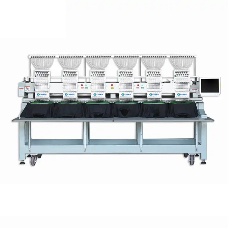 DS-J1206 Industrial Multi-head Embroidery Machine High Speed Tshirt Cap ...