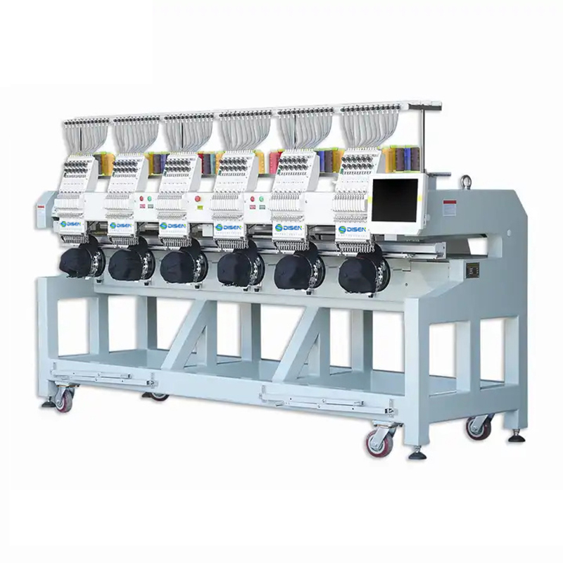 DS-J1206 Industrial Multi-head Embroidery Machine High Speed Tshirt Cap ...